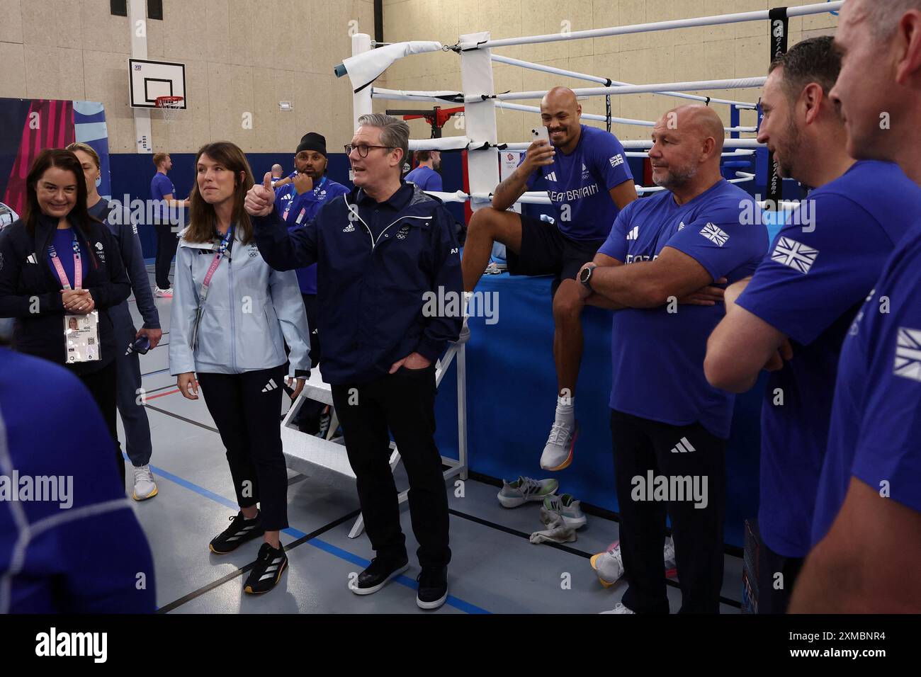 Britain's Prime Minister Keir Starmer meets with British athletes ...