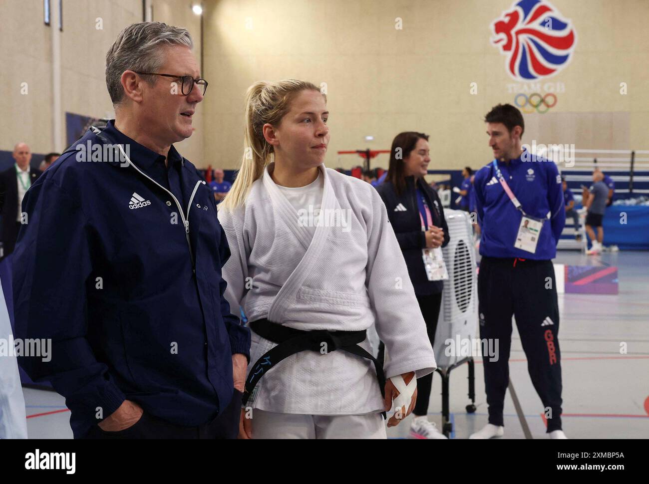 Prime Minister Sir Keir Starmer with Team GB judo member Kelly Petersen ...