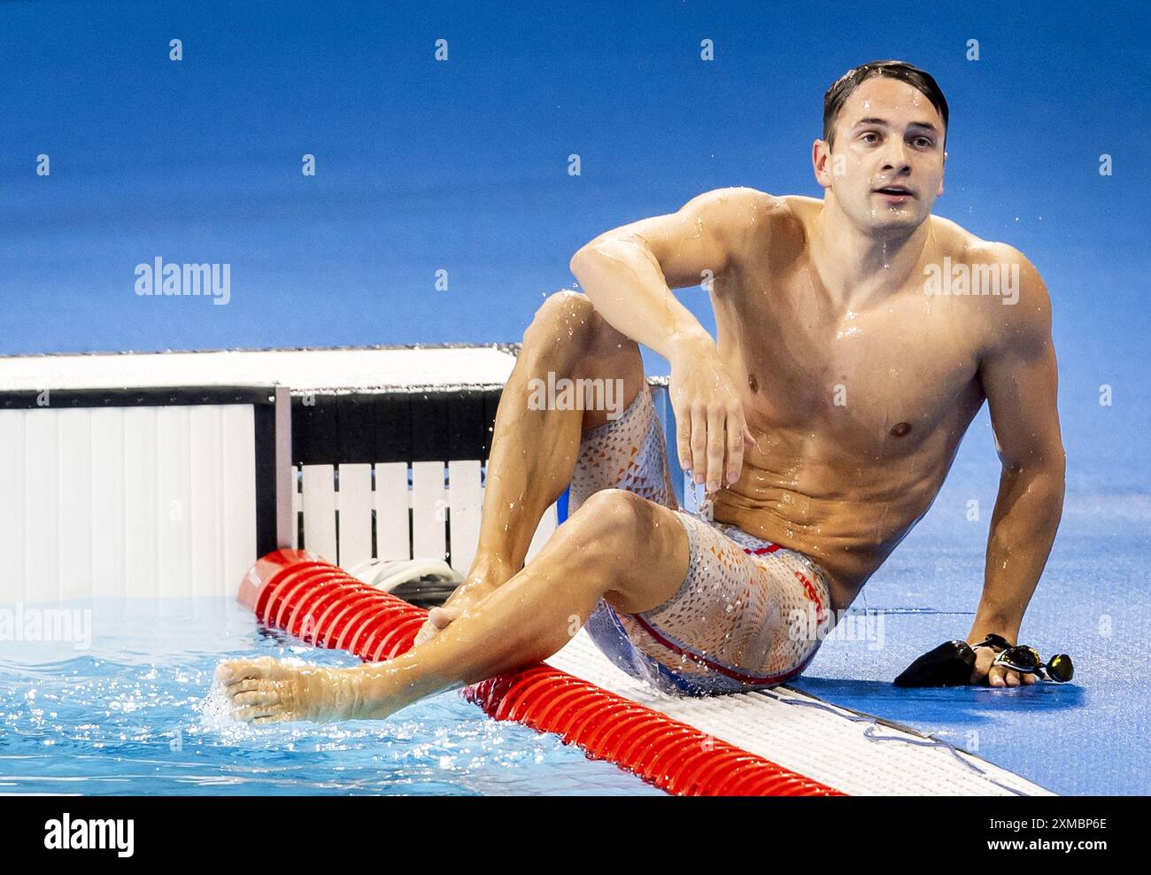 PARIS - Arno Kamminga after the 100 meter school during the Olympic ...