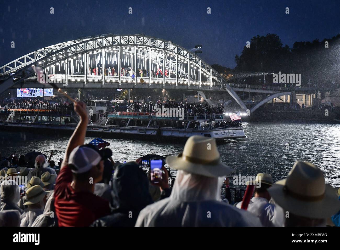 Paris, France. 26th July, 2024. Fans attend and cheer the athletes ...