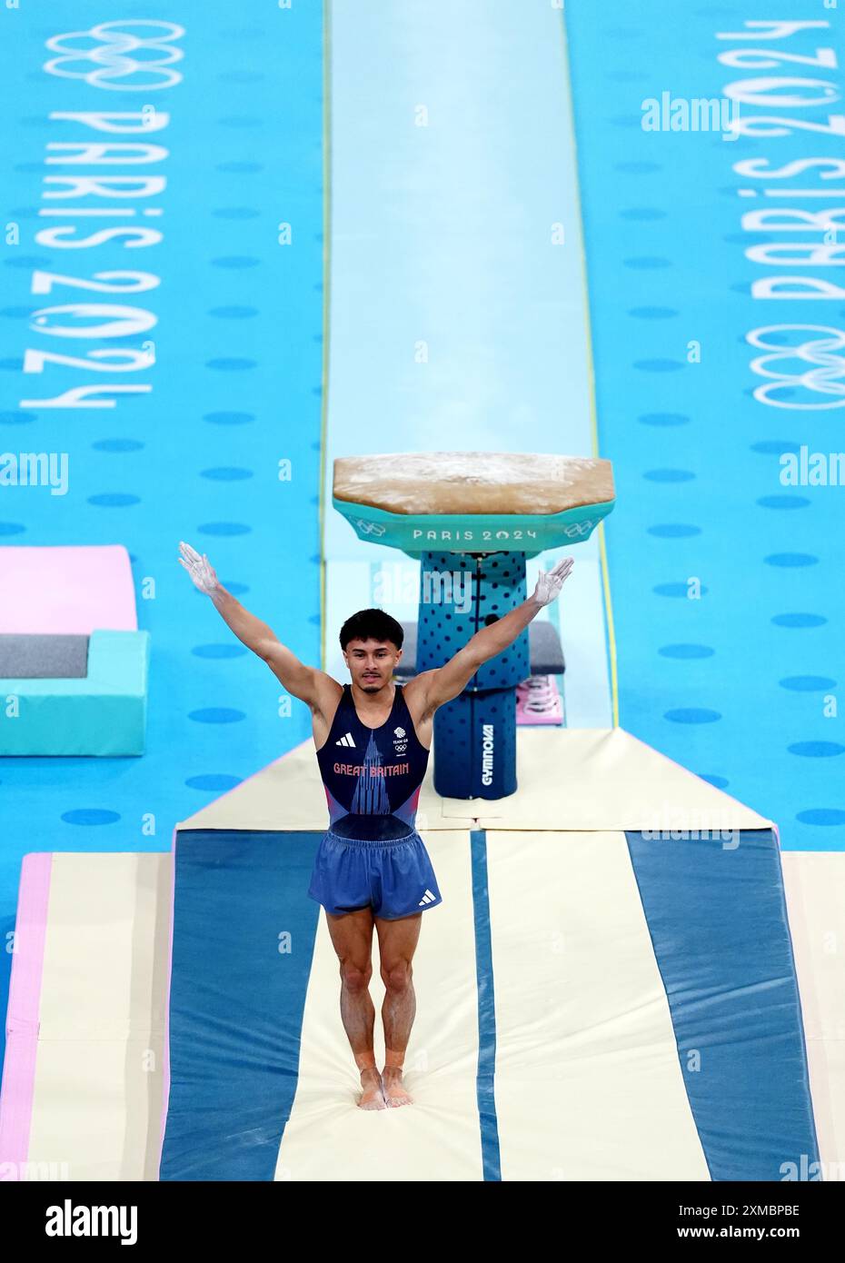 Great Britain's Jake Jarman performs on the Vault during the Artistic ...