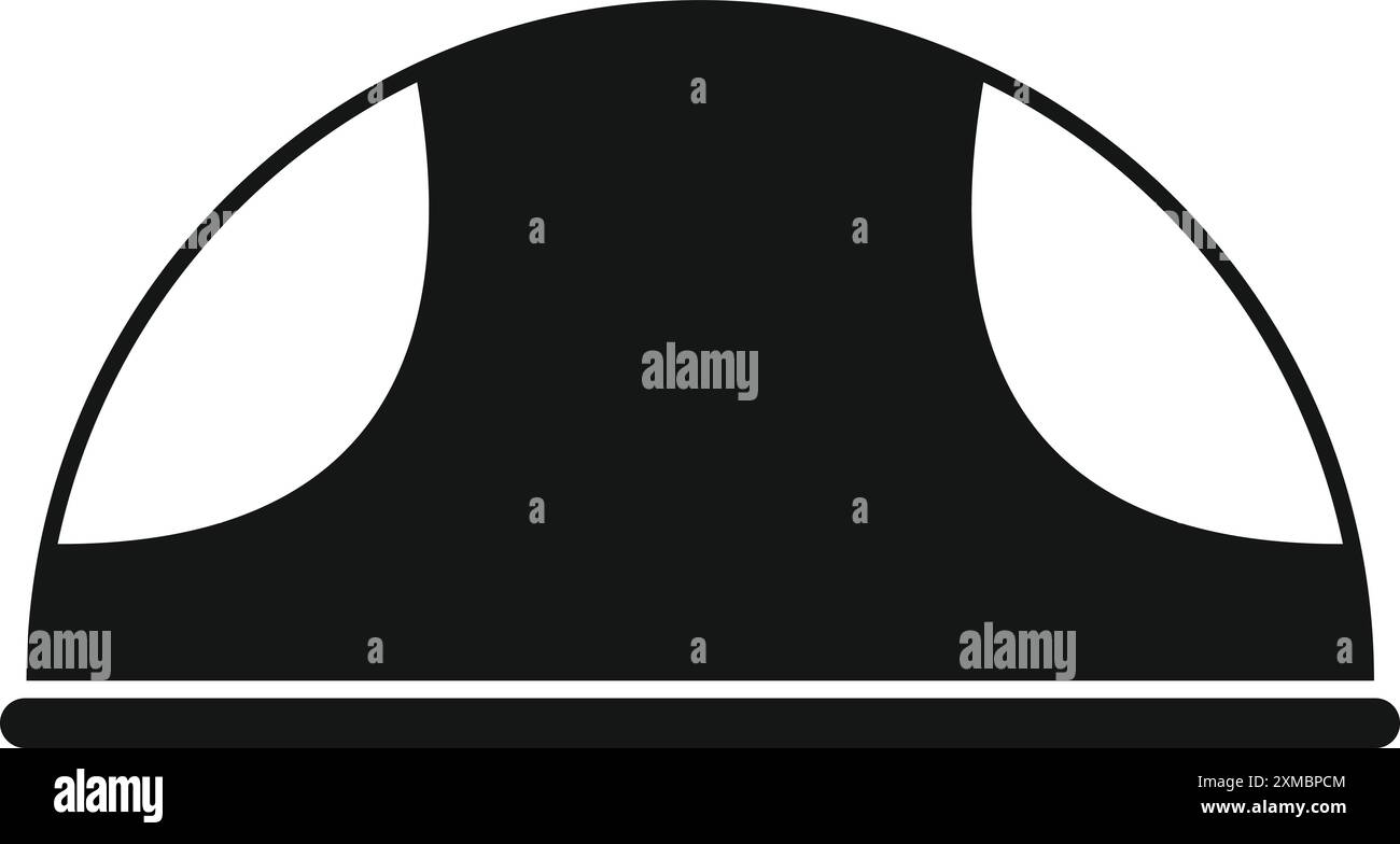 Simple black and white icon of a modern prefabricated dome house Stock ...