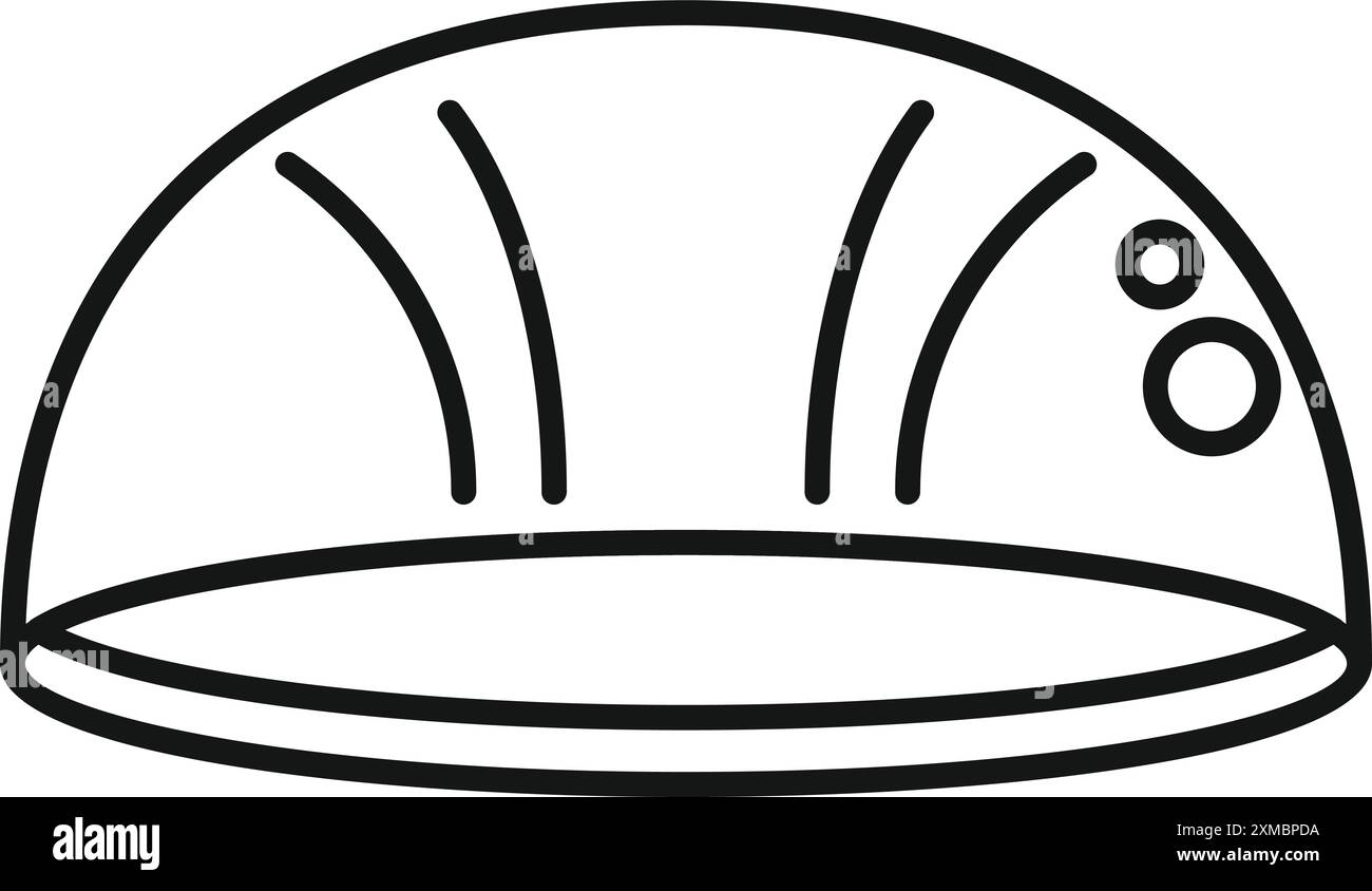 Swimming cap protecting hair while swimming in a pool or open water ...