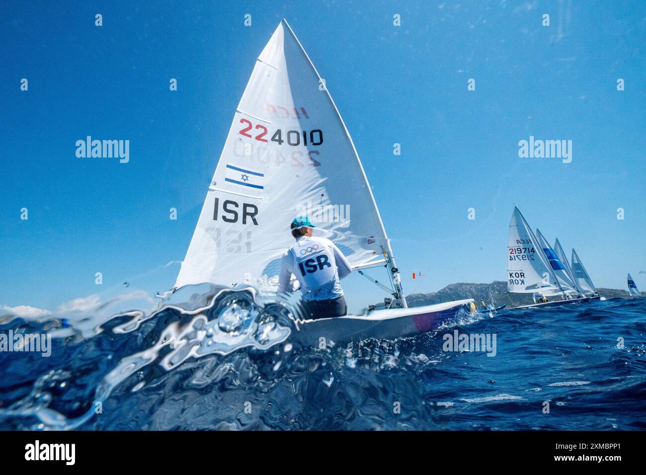 Israel's Omer Vered Vilenchik practices for the men's dinghy event at ...