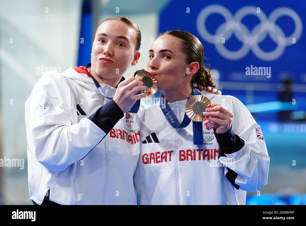 Great Britain's Yasmin Harper and Scarlett Mew Jensen with their bronze ...