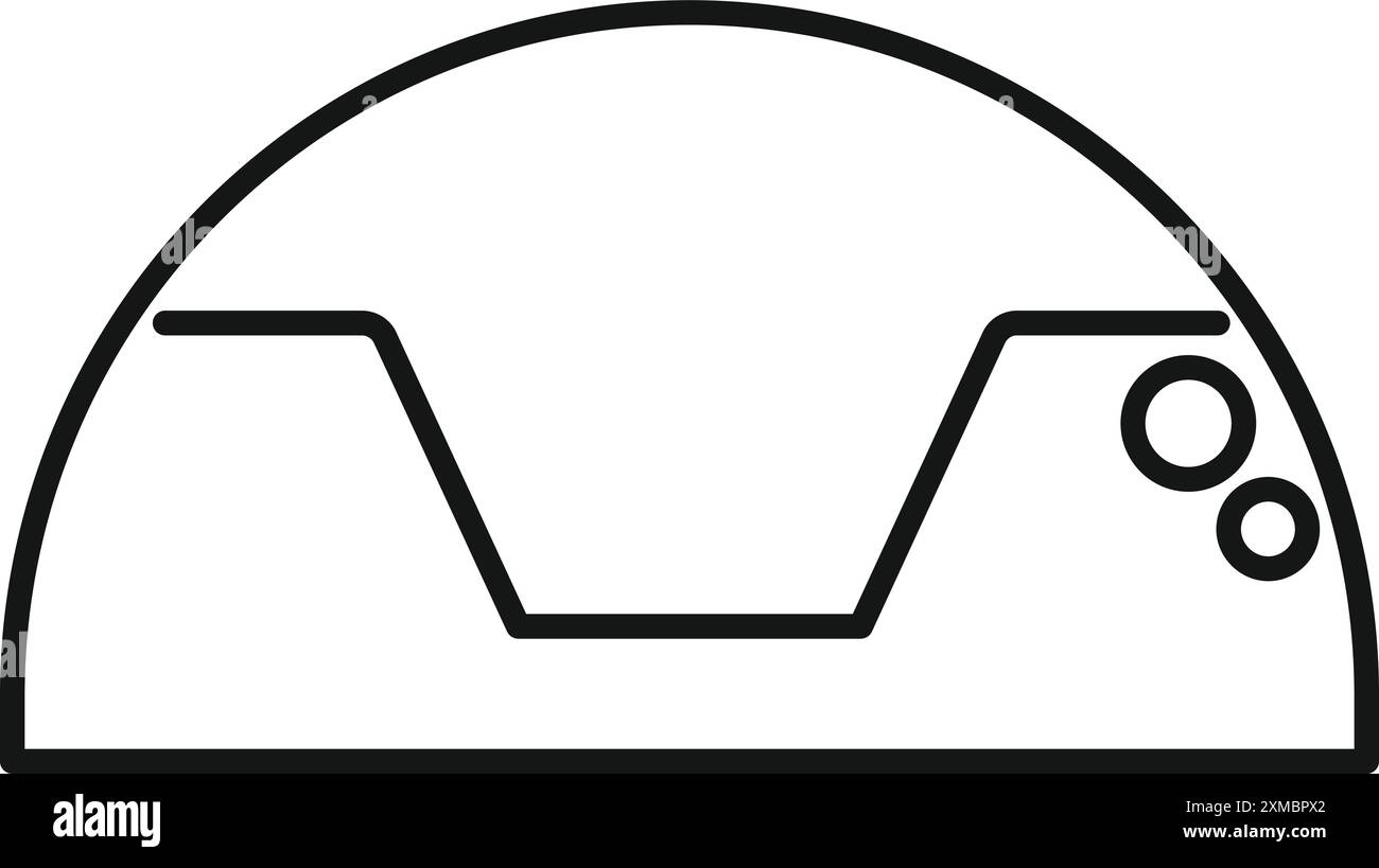 Simple line drawing of a car dashboard panel showing the speedometer ...