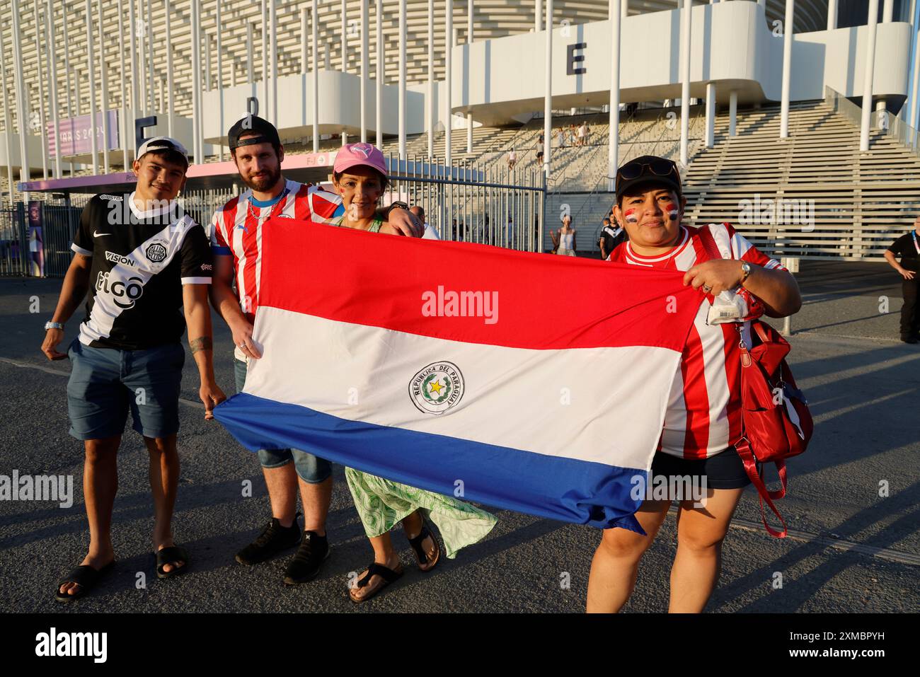 People of the Republic of Paraguay. Paraguay fans during the Paris 2024 ...