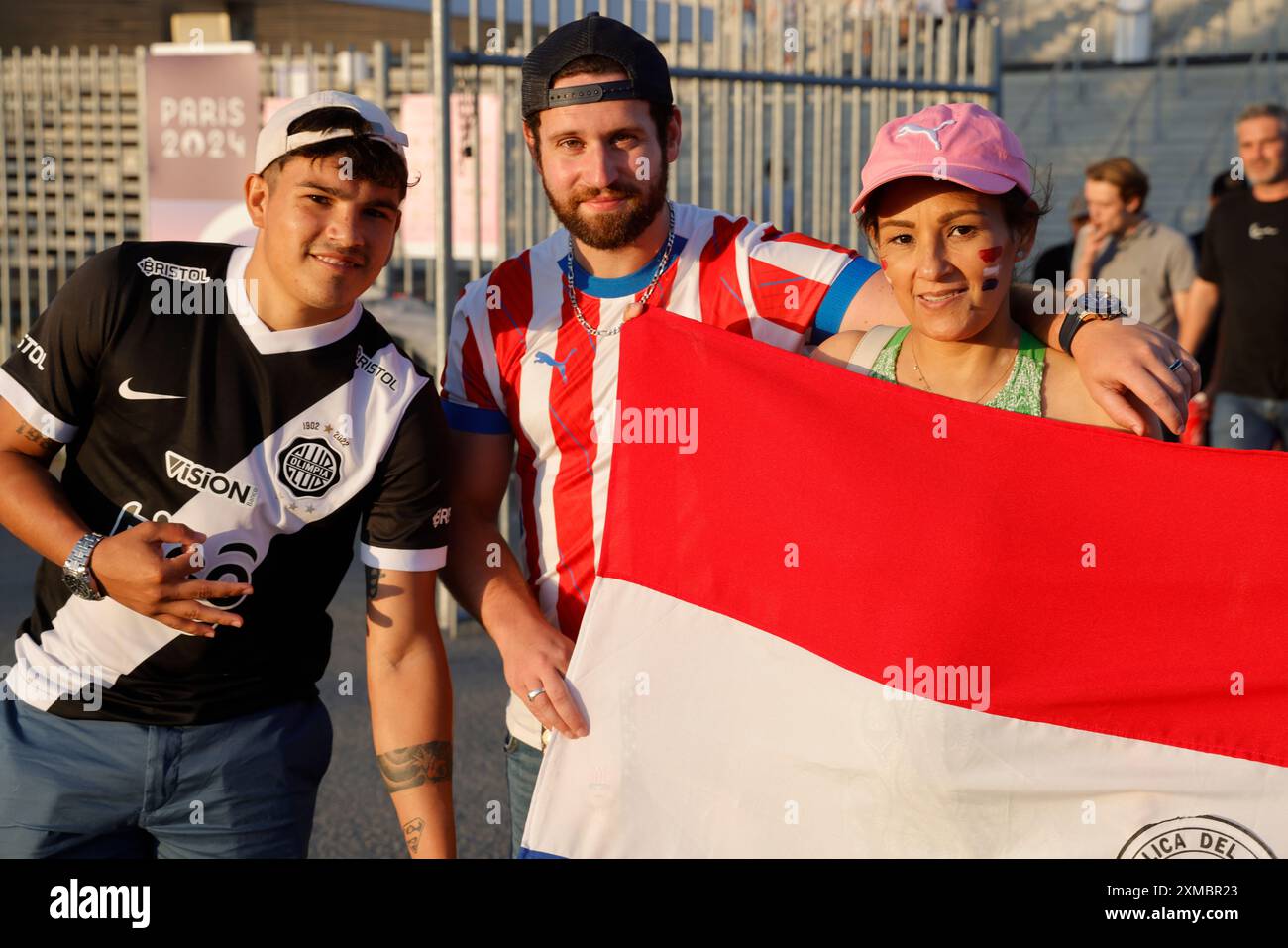 People of the Republic of Paraguay. Paraguay fans during the Paris 2024 ...