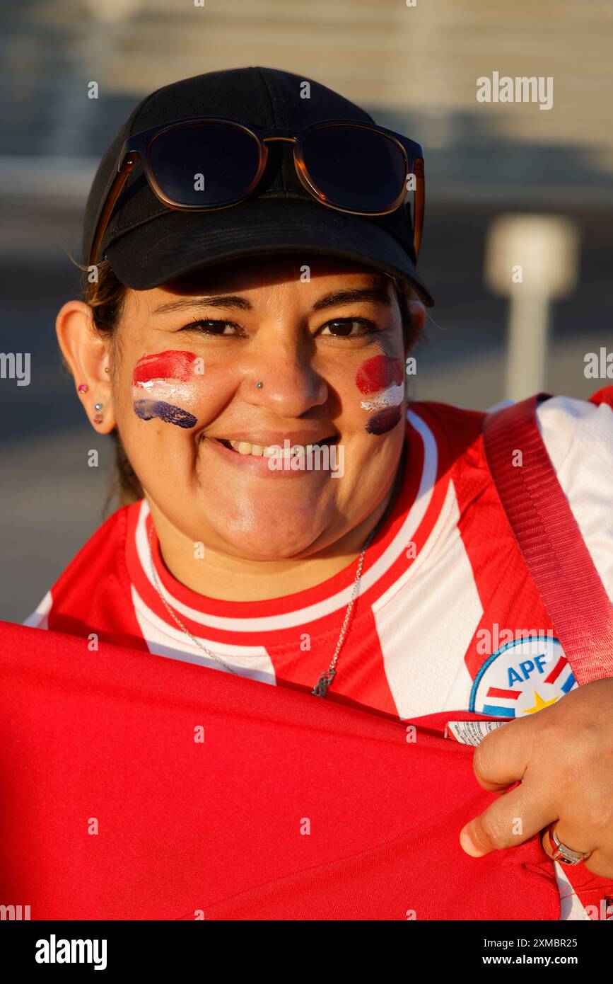 People of the Republic of Paraguay. Paraguay fans during the Paris 2024 ...