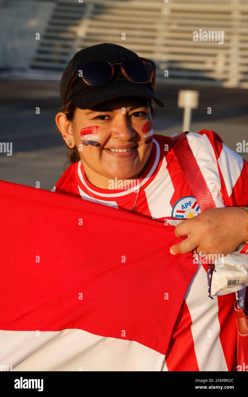 People of the Republic of Paraguay. Paraguay fans during the Paris 2024 ...
