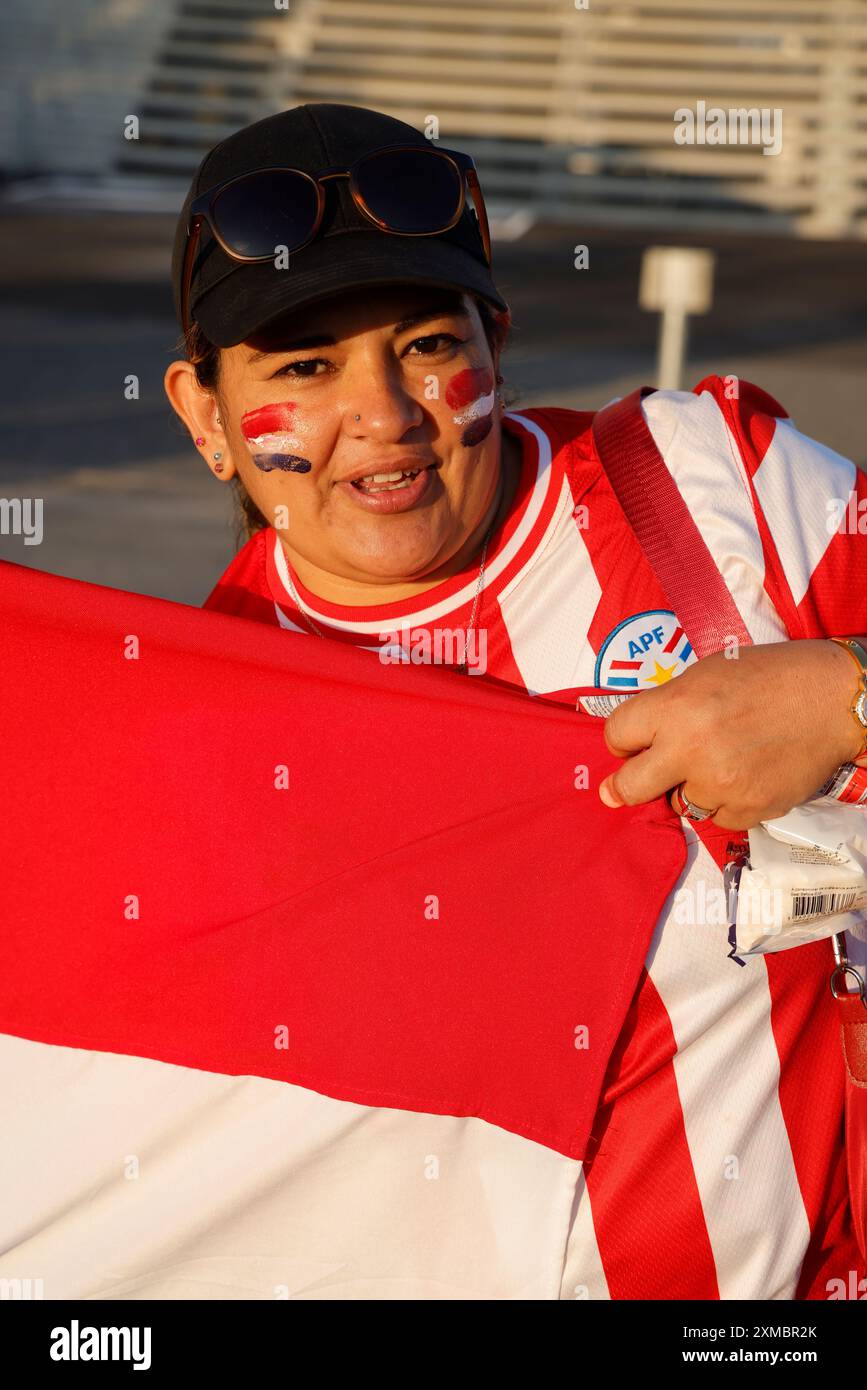 People of the Republic of Paraguay. Paraguay fans during the Paris 2024 ...