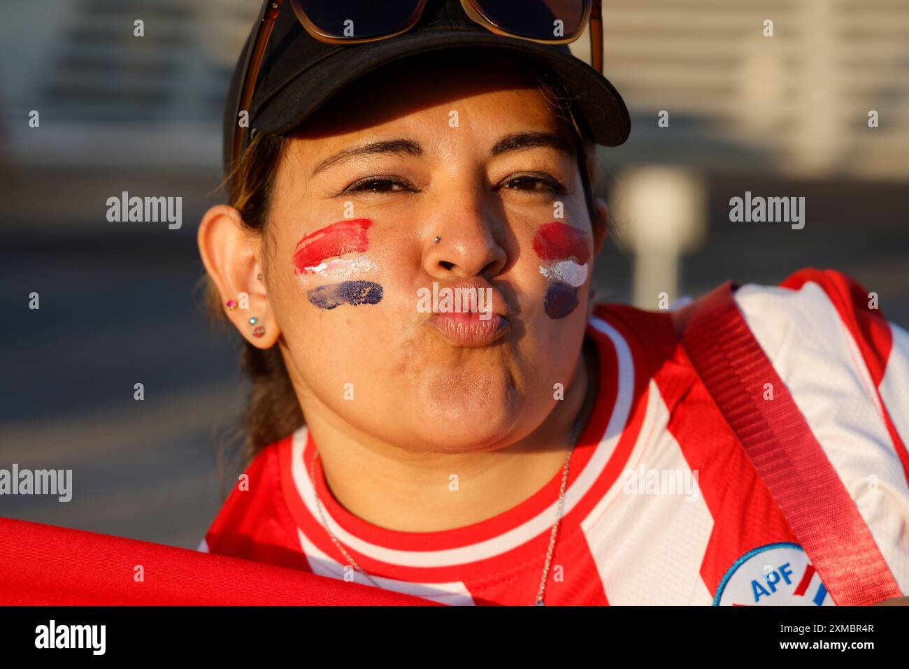 People of the Republic of Paraguay. Paraguay fans during the Paris 2024 ...