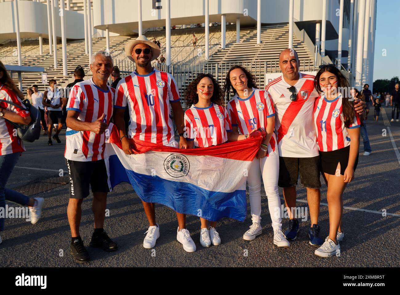 People of the Republic of Paraguay. Paraguay fans during the Paris 2024 ...