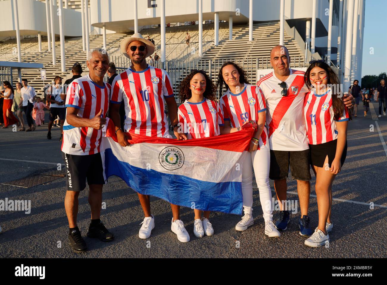 People of the Republic of Paraguay. Paraguay fans during the Paris 2024 ...