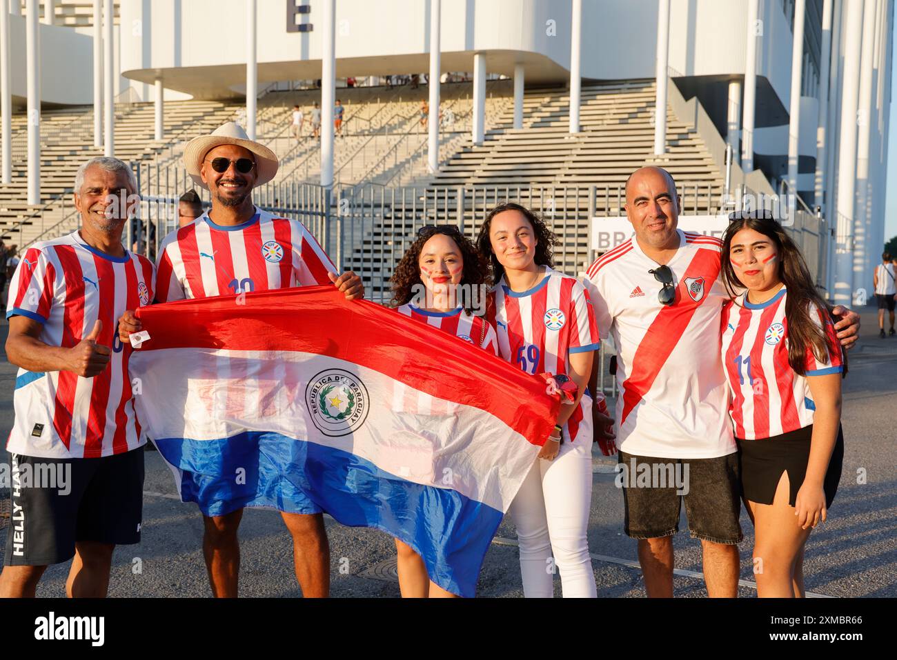 People of the Republic of Paraguay. Paraguay fans during the Paris 2024 ...