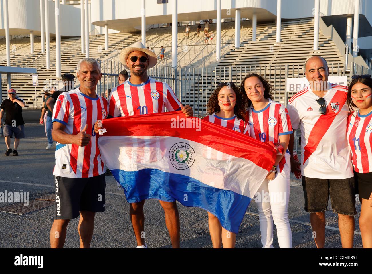 People of the Republic of Paraguay. Paraguay fans during the Paris 2024 ...