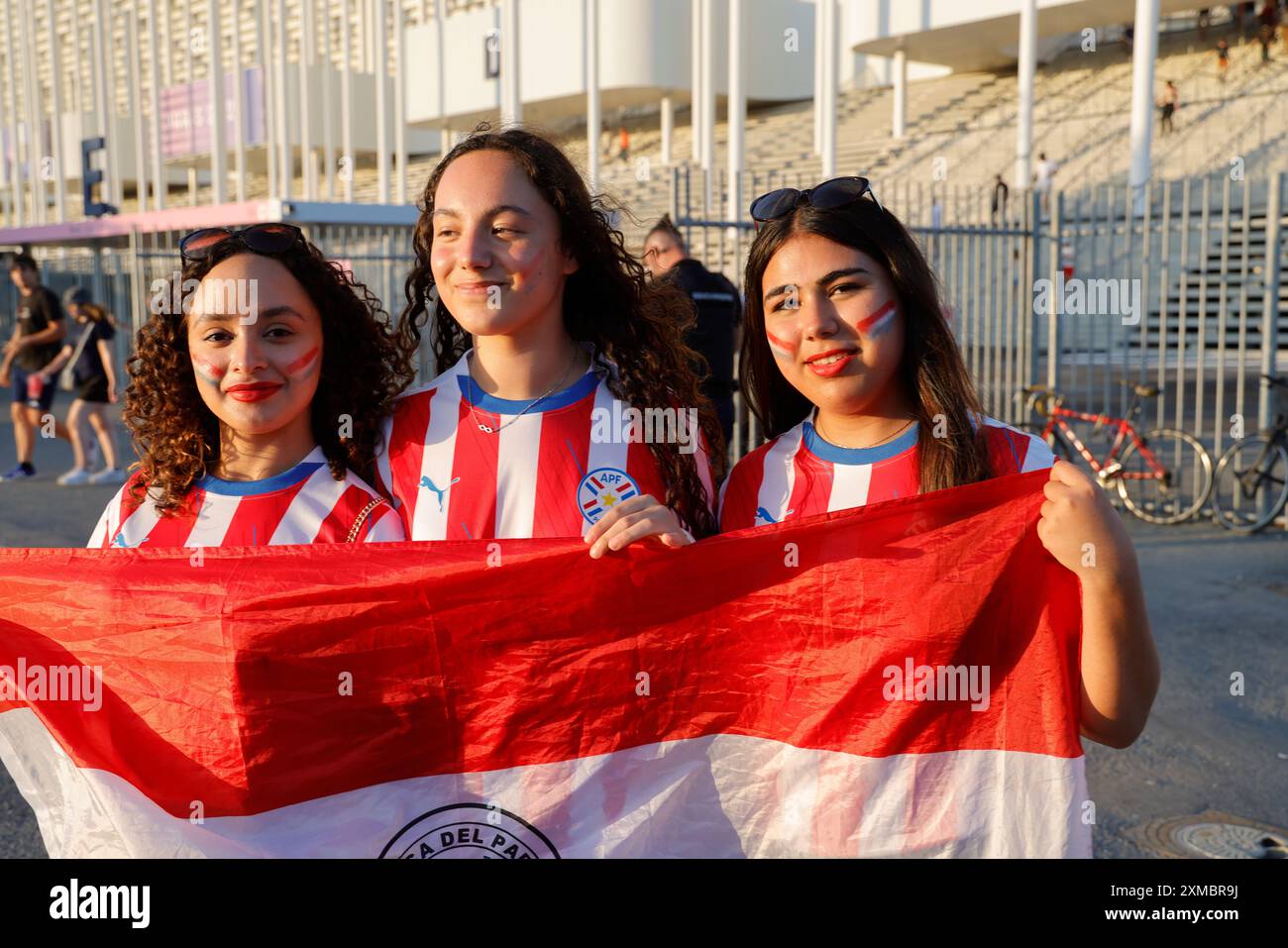 People of the Republic of Paraguay. Paraguay fans during the Paris 2024 ...