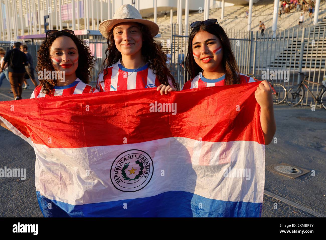People of the Republic of Paraguay. Paraguay fans during the Paris 2024 ...