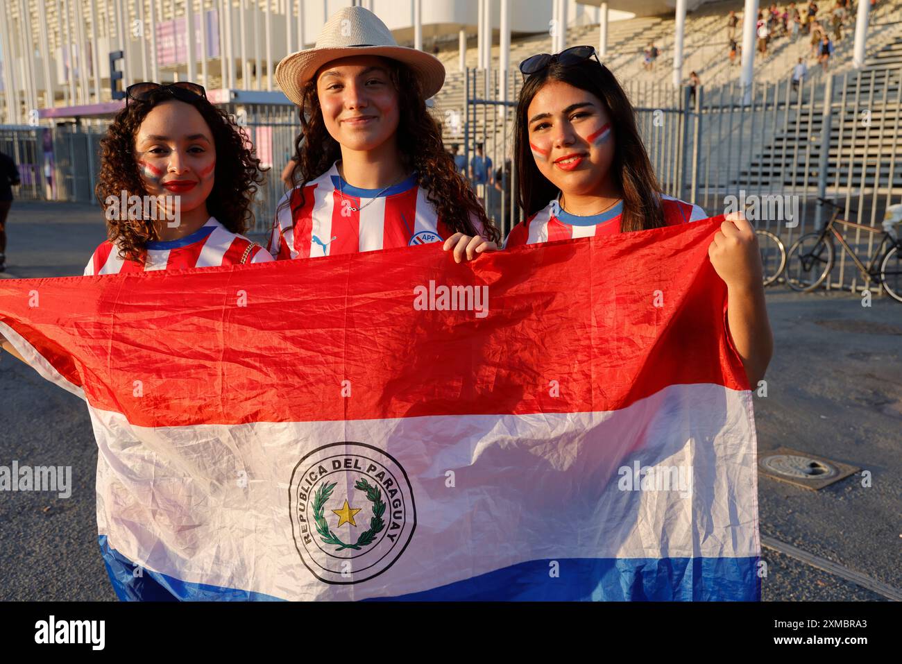 People of the Republic of Paraguay. Paraguay fans during the Paris 2024 ...