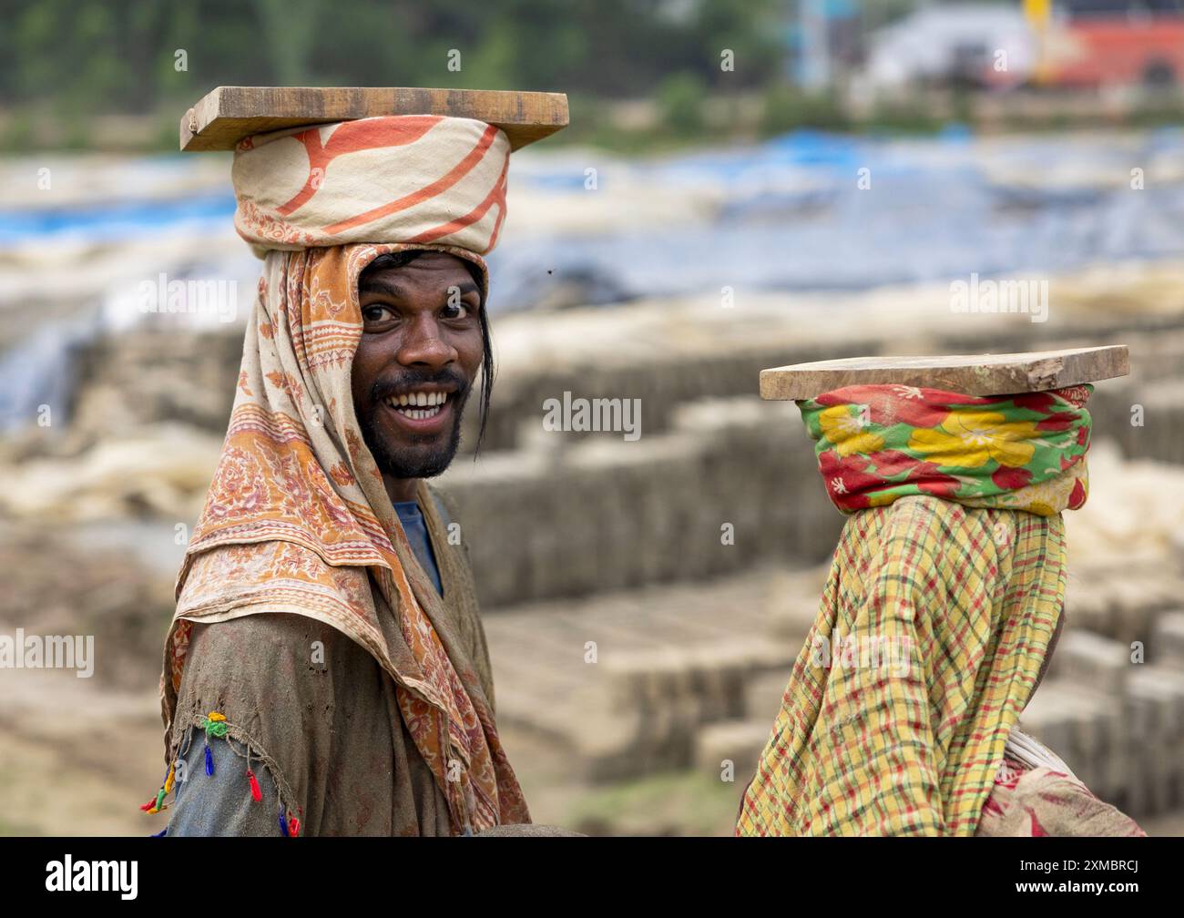 Workers in a brick factory, Sylhet Division, Bahubal, Bangladesh Stock ...