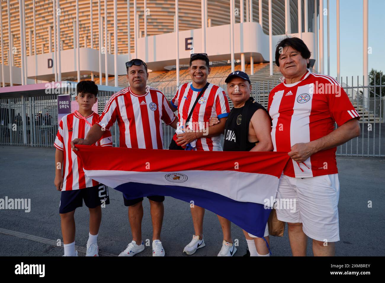 People of the Republic of Paraguay. Paraguay fans during the Paris 2024 ...