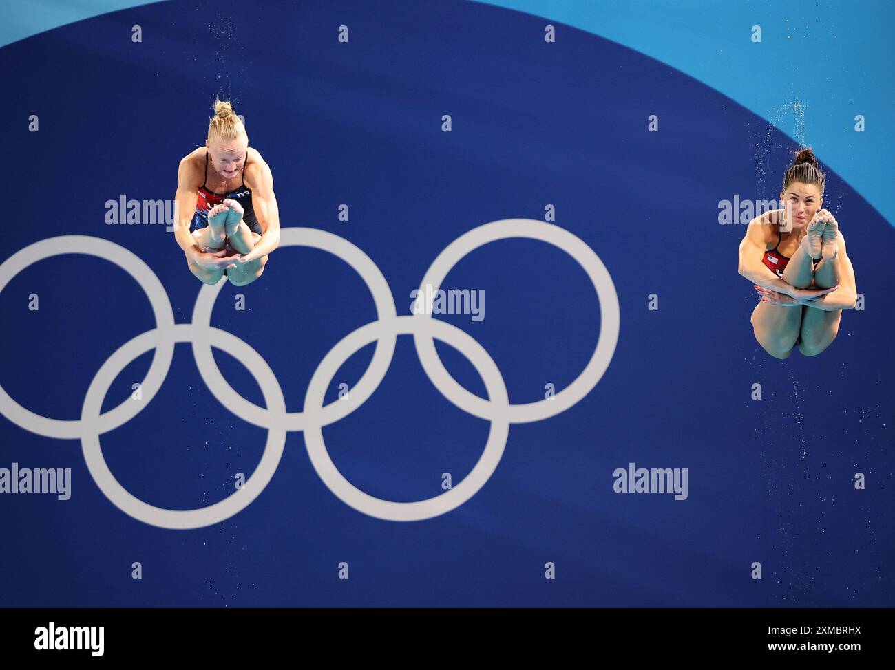 Saint Denis, France. 27th July, 2024. Sarah Bacon (L)/Kassidy Cook of ...