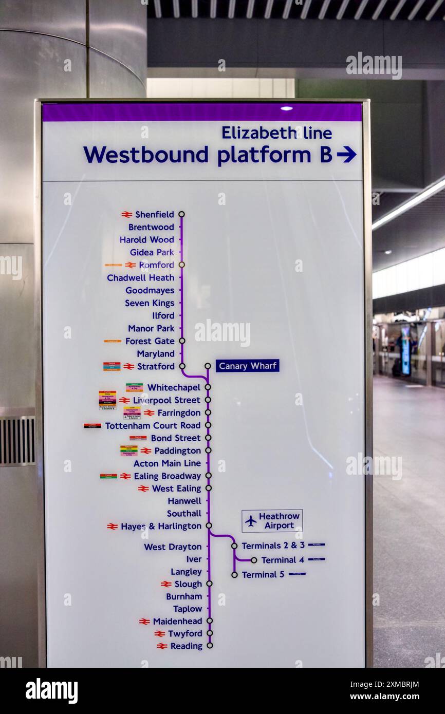 Canary Wharf Station, Elizabeth Line, Canary Wharf, Borough Of Tower ...