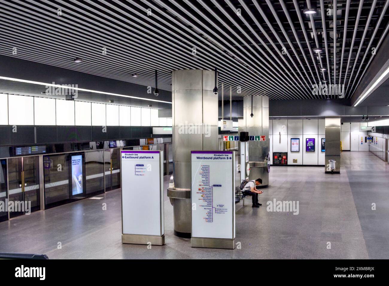 Canary Wharf Station, Elizabeth Line, Canary Wharf, Borough Of Tower ...