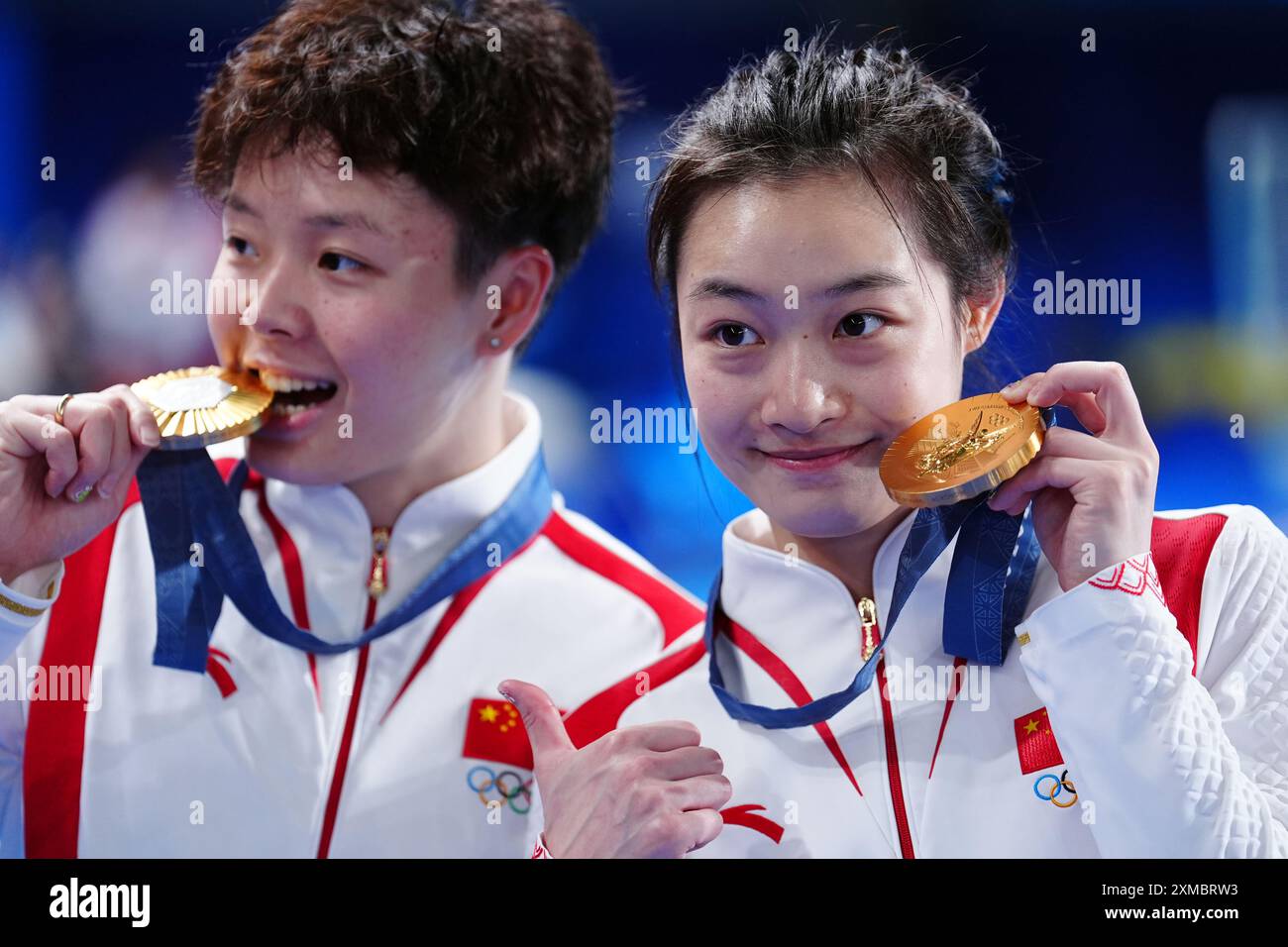 Chen Yiwen and Chang Yani of People's Republic of China after winning ...