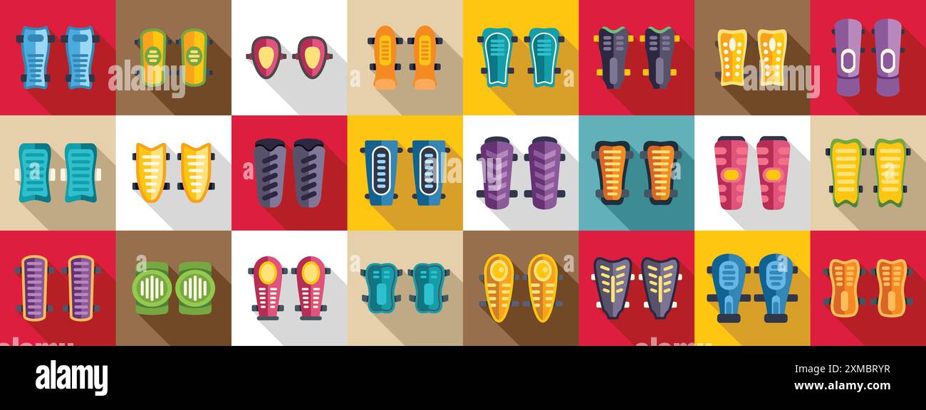 Football shin pads Stock Vector Images - Alamy