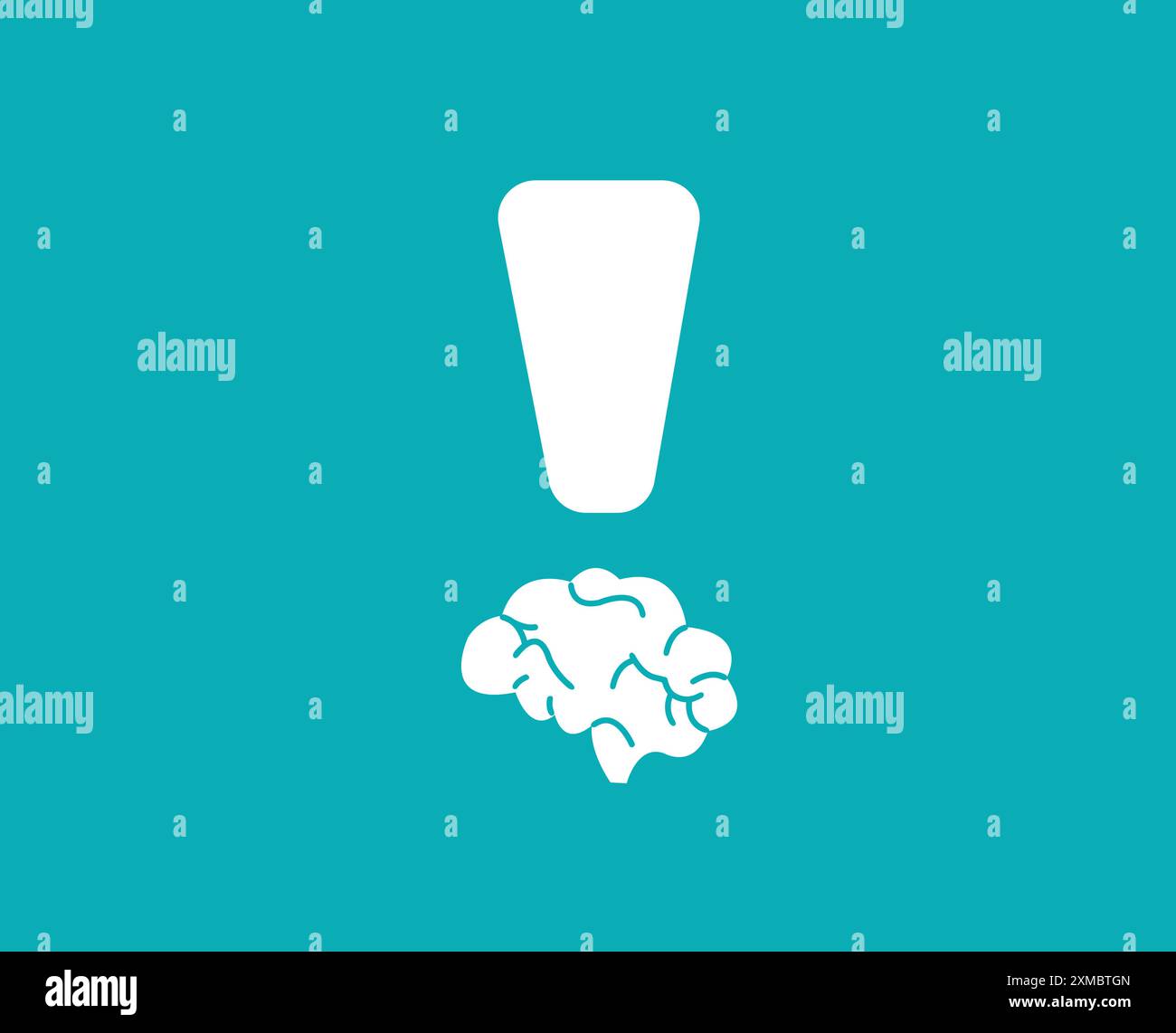 Alert and caution about Mental health problem illustration Stock Vector ...