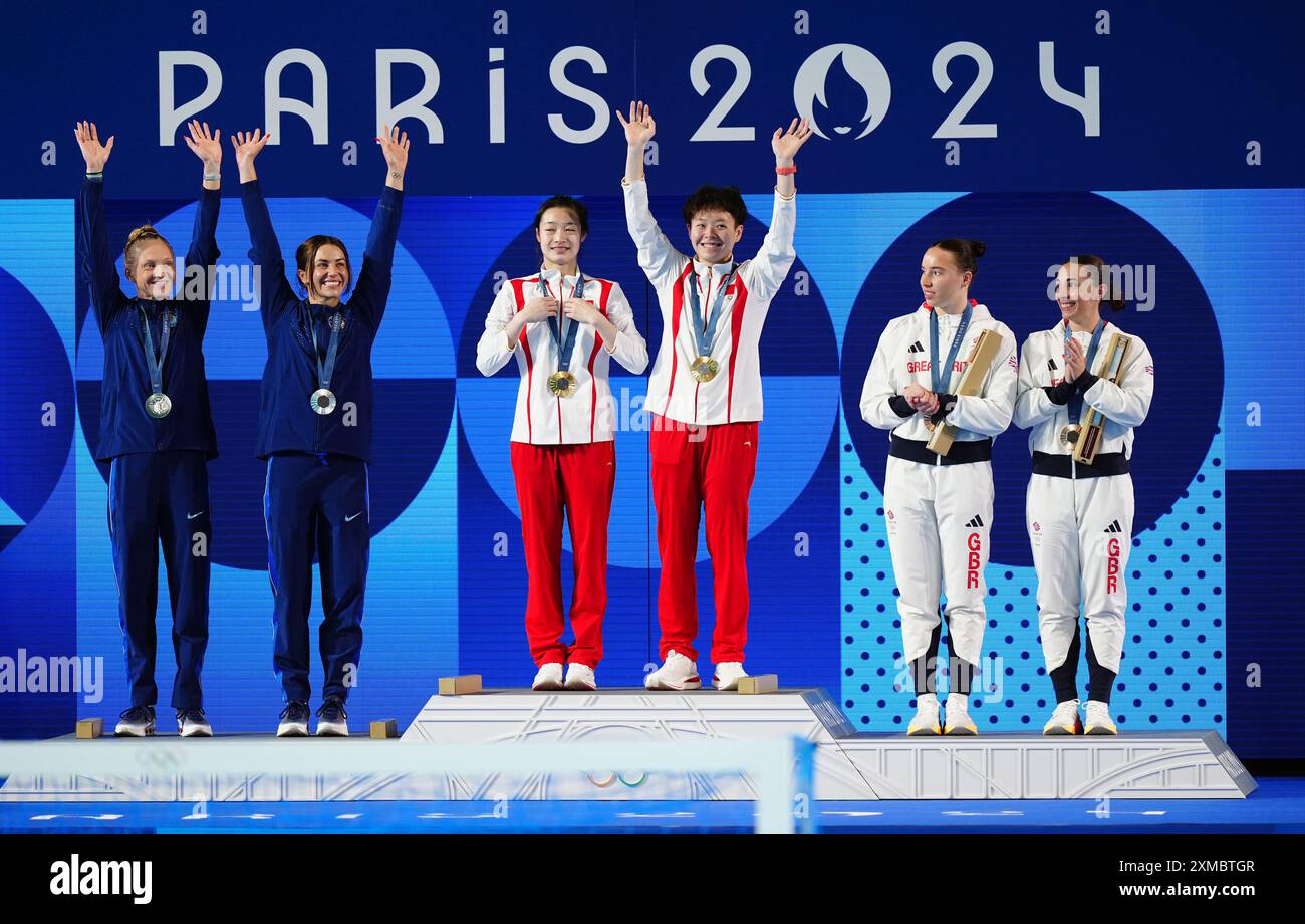 Silver Medalists, Sarah Bacon and Kassidy Cook of the USA, Gold ...