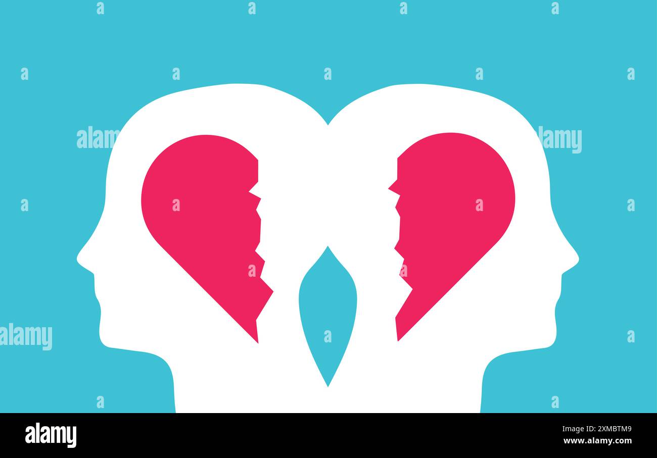 Separated couple Stock Vector Images - Alamy