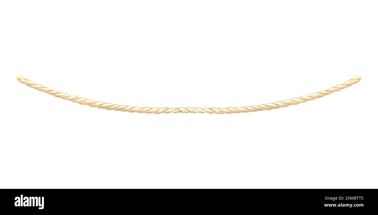 Rope horizontal hanging. Garland of cord for pennants and flags. Hand ...