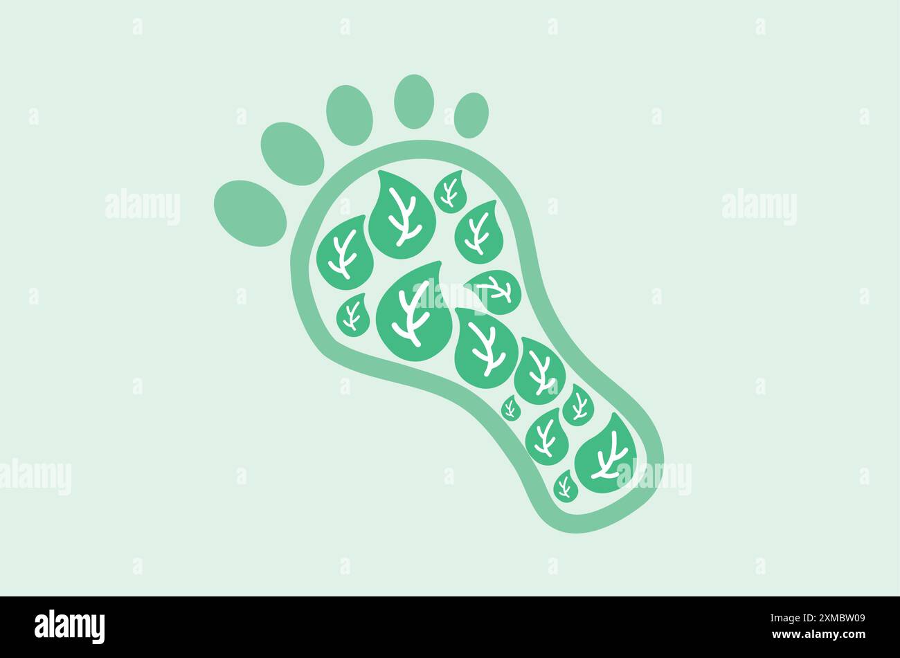 Ecological footprint and greenery illustration Stock Vector Image & Art ...