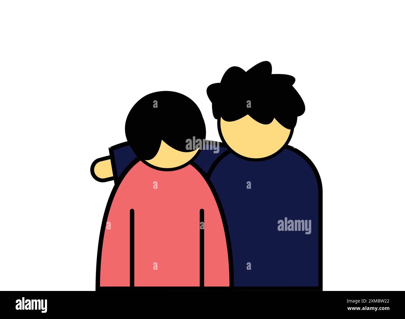 Person sympathizing empathizing and together illustration Stock Vector ...