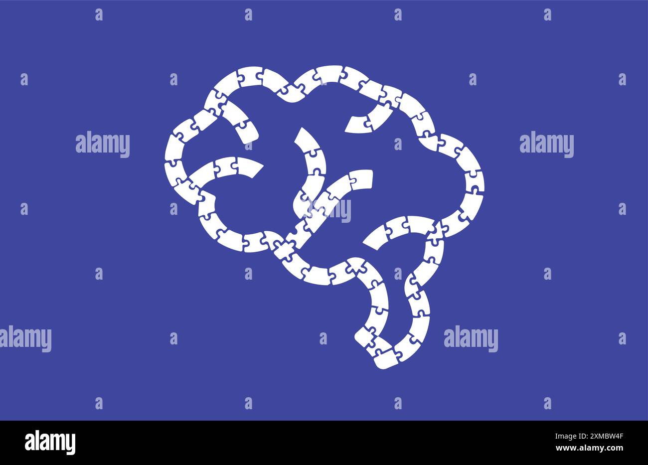 Memory loss forgetfulness puzzle brain illustration Stock Vector Image ...