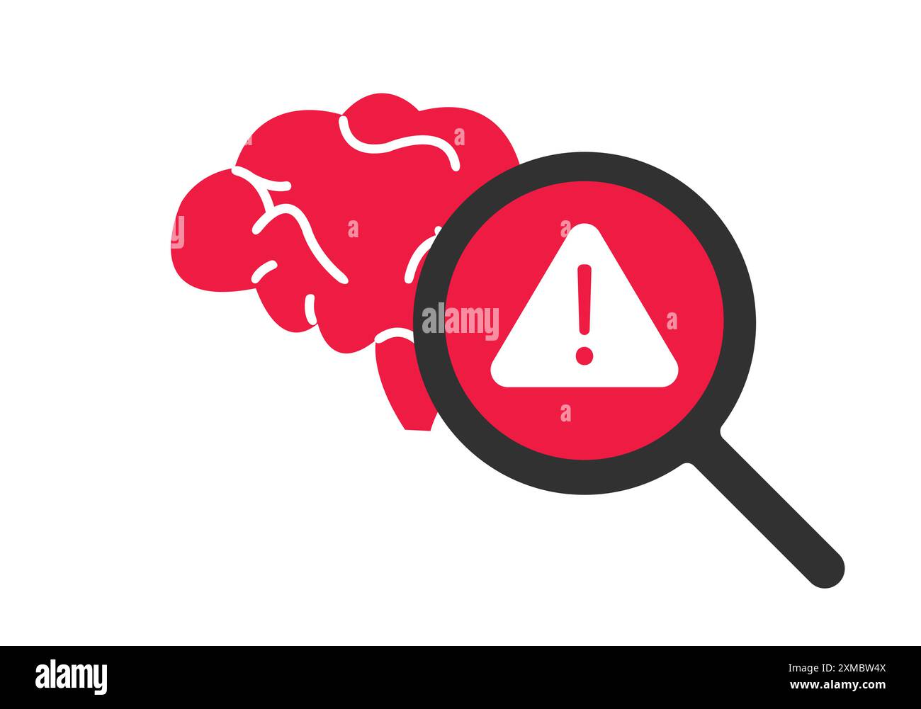Alert and caution about Mental health problem illustration Stock Vector ...