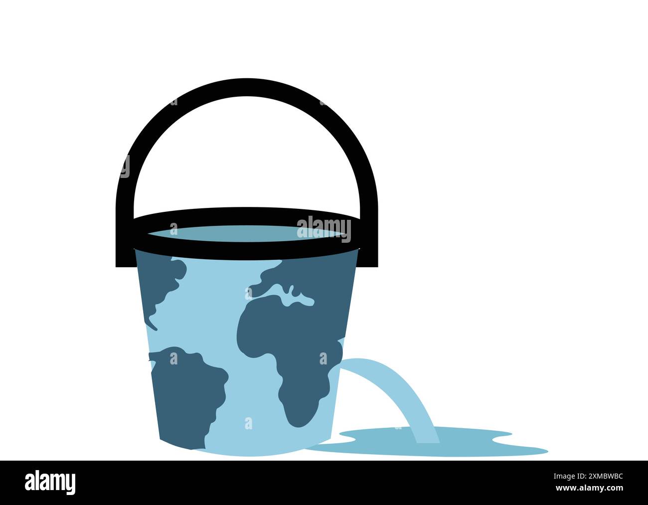 Wastage of water concept illustration Stock Vector Image & Art - Alamy