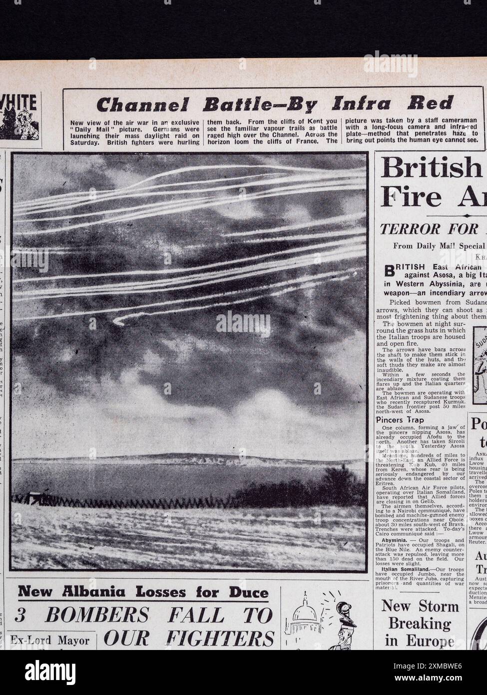 "Channel Battle - by Infra red" headline over IR photo in the Daily ...