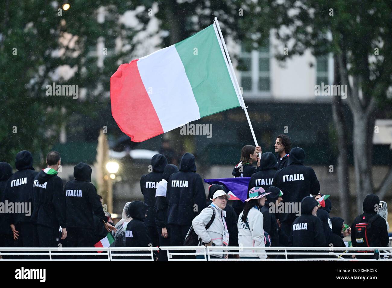 Paris, France. 26th July, 2024. Olympia, Paris 2024, opening ceremony ...