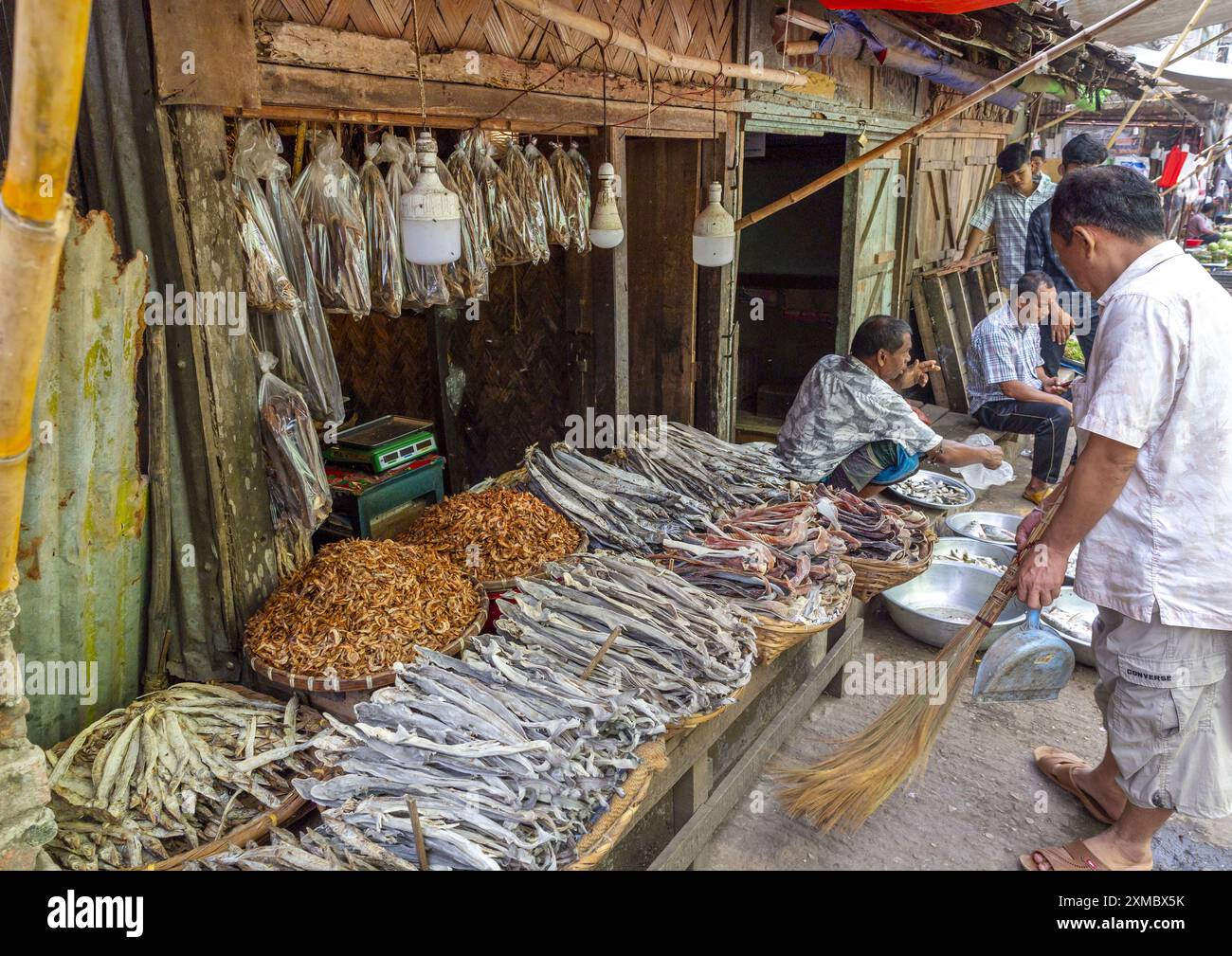 Dried fishes for sale at Chakma tribe market, Chittagong Division ...