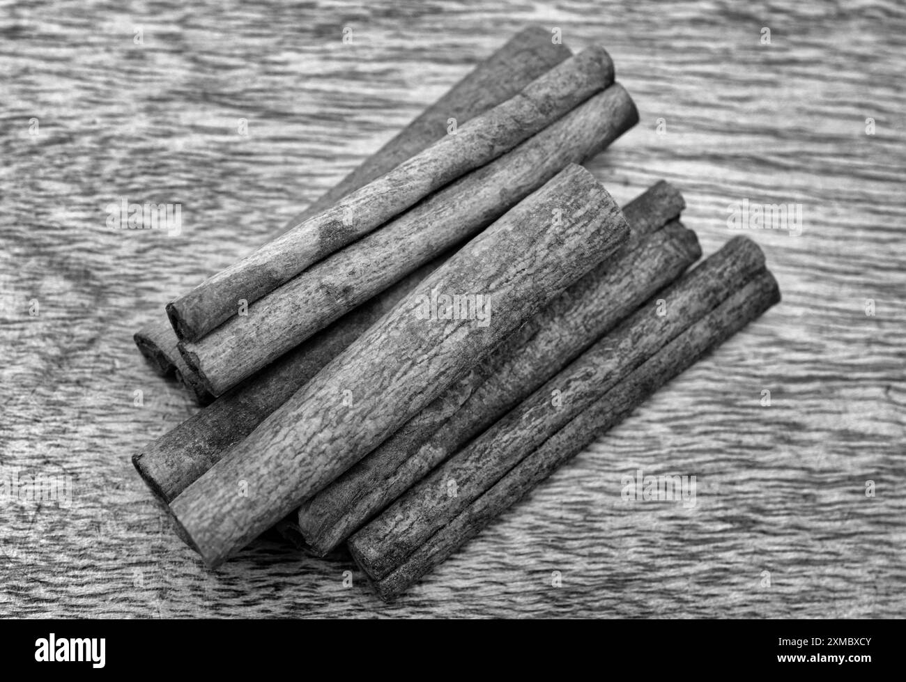 Wooden food background spices Black and White Stock Photos & Images - Alamy