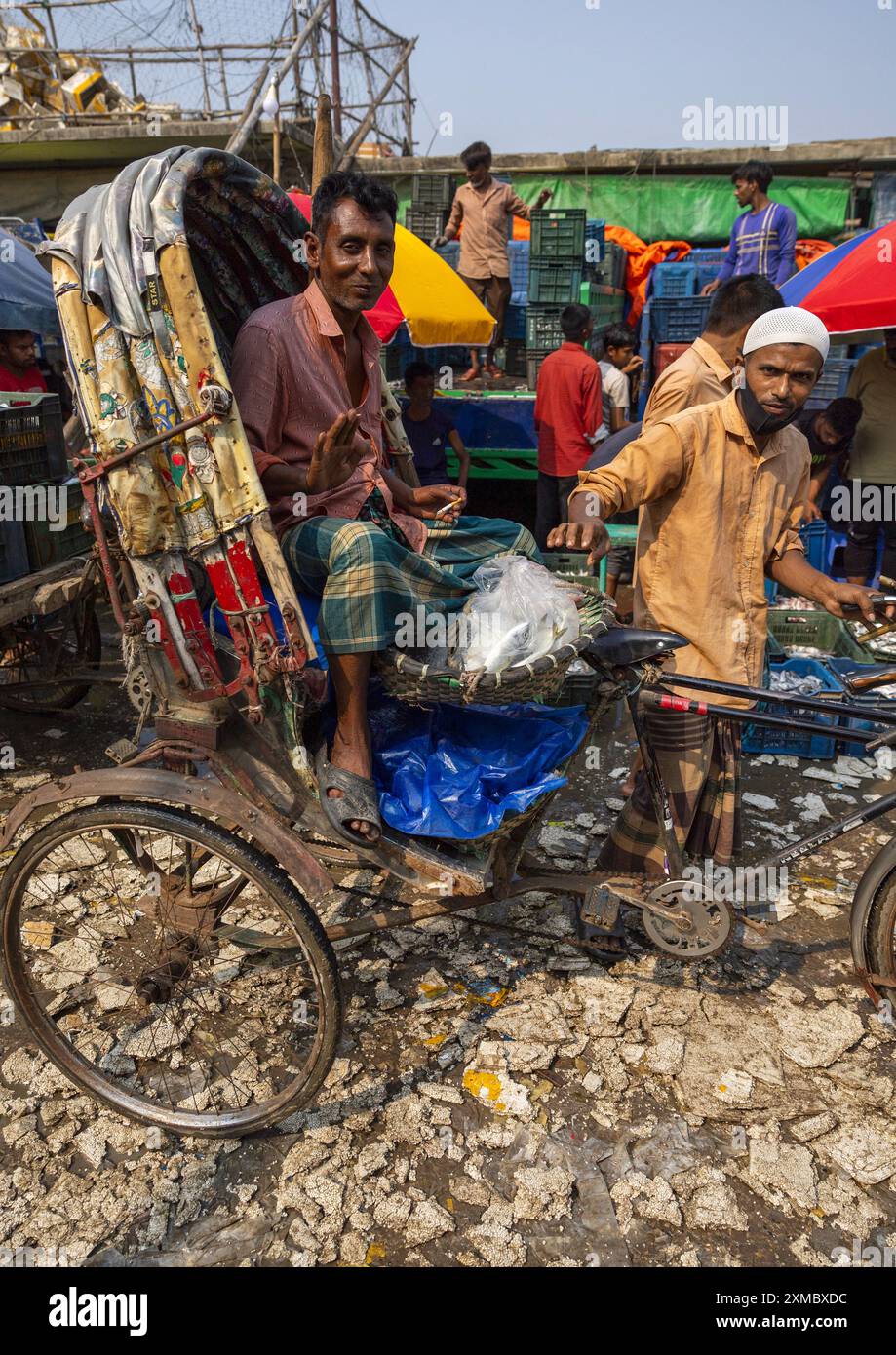 Rickshaw in the fish market, Chittagong Division, Chittagong ...