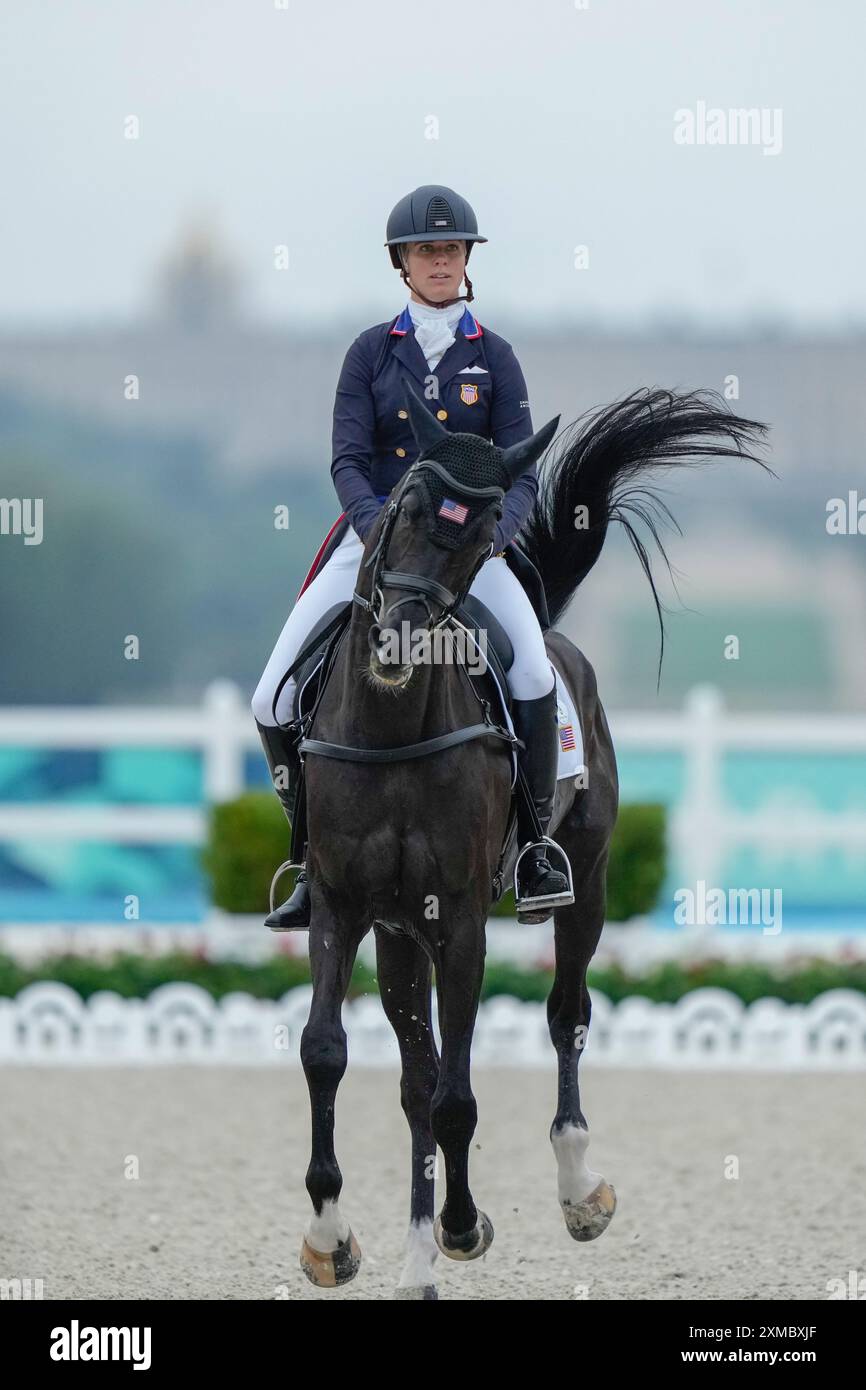 Team USA's Caroline Pamukcu and her horse HSH Blake during the ...