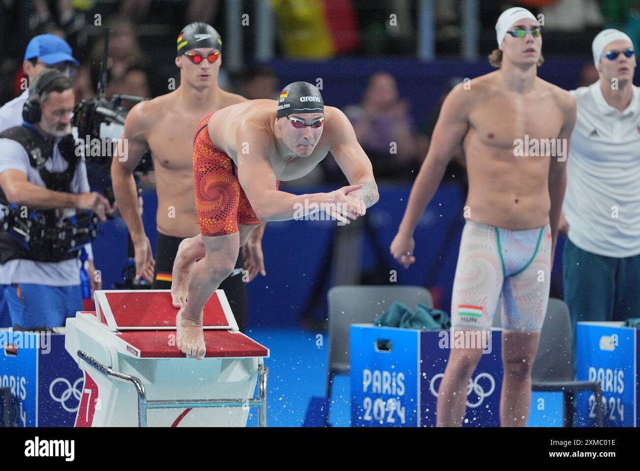 Paris, France. 27th July, 2024. Olympics, Paris 2024, 4 x 100 m ...