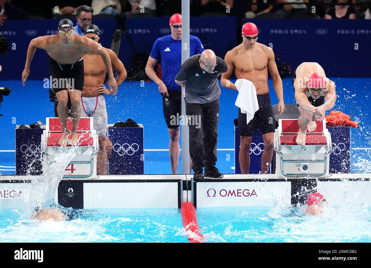 The Great Britain relay team (right) during the Men's 4 x 100m ...