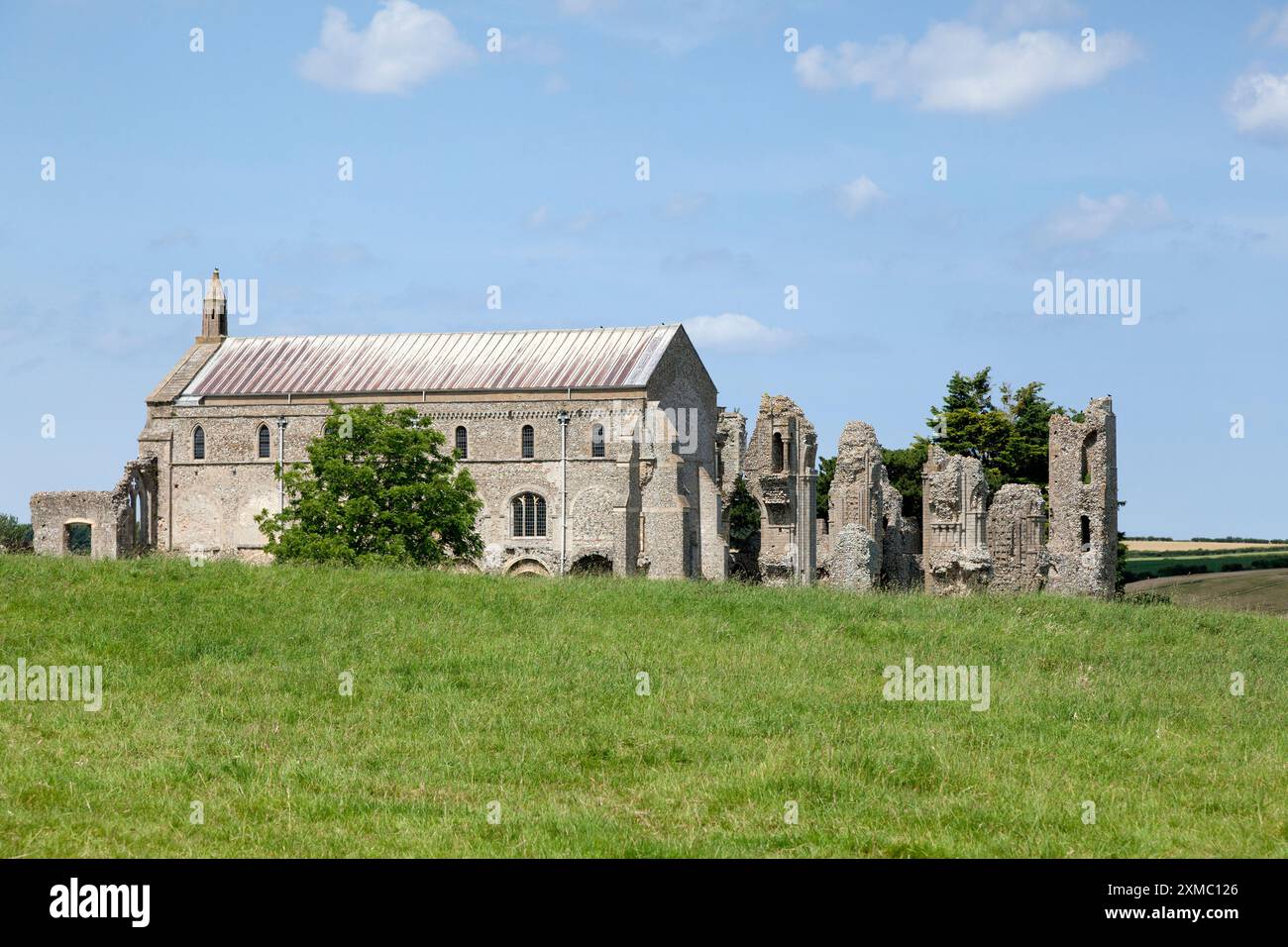 View of Binham Priory, Binham, Norfolk Stock Photo - Alamy