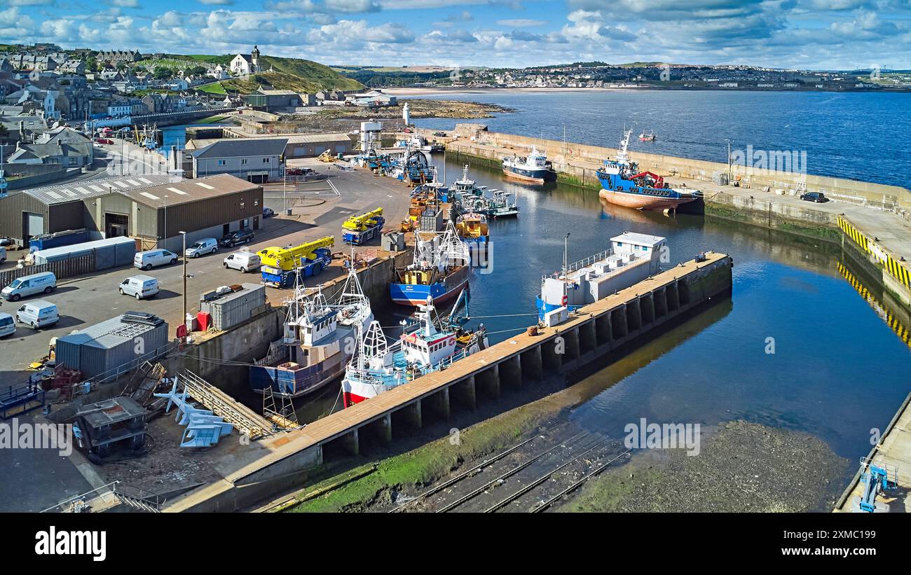 Macduff Aberdeenshire the Princess Royal Basin or harbour shipyard ...