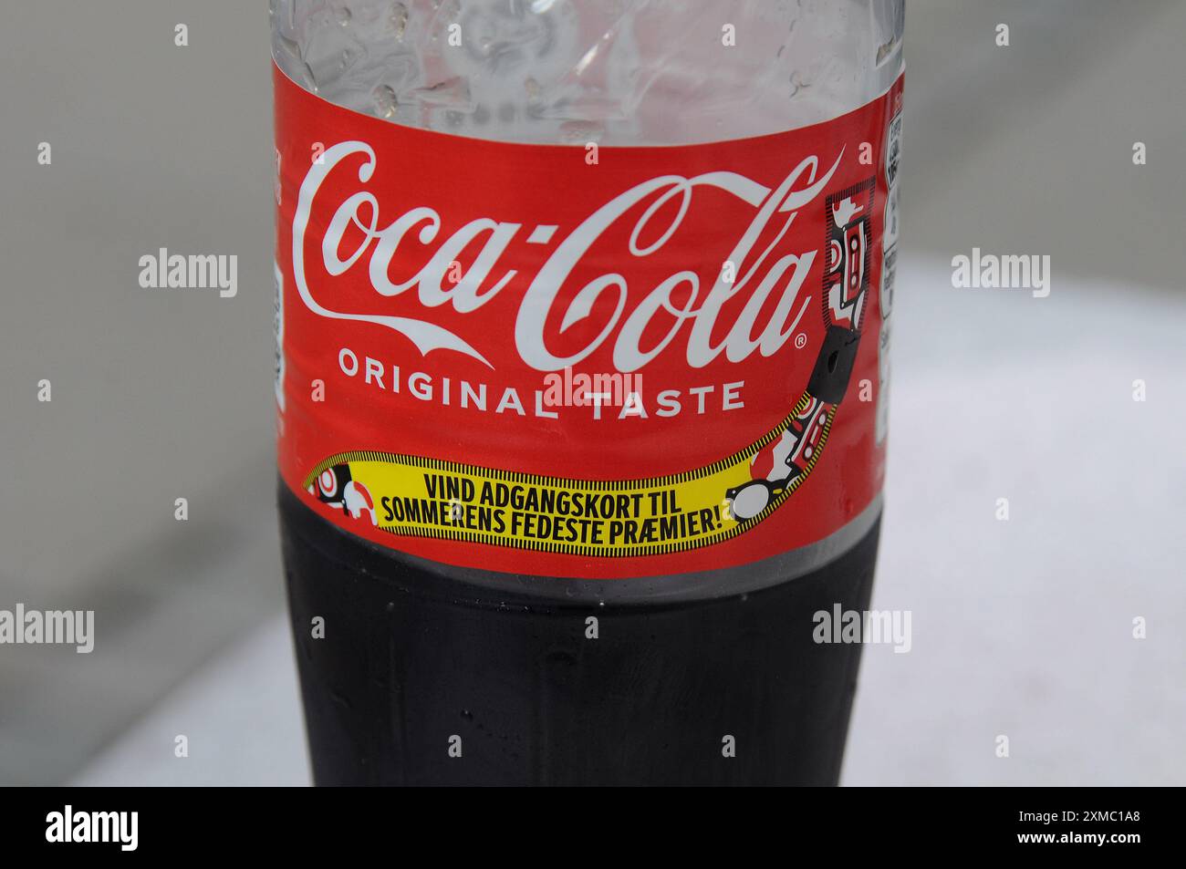 Copenhagen/ Denmark/27 July 2024/Coca cola empty plastic bottle in ...